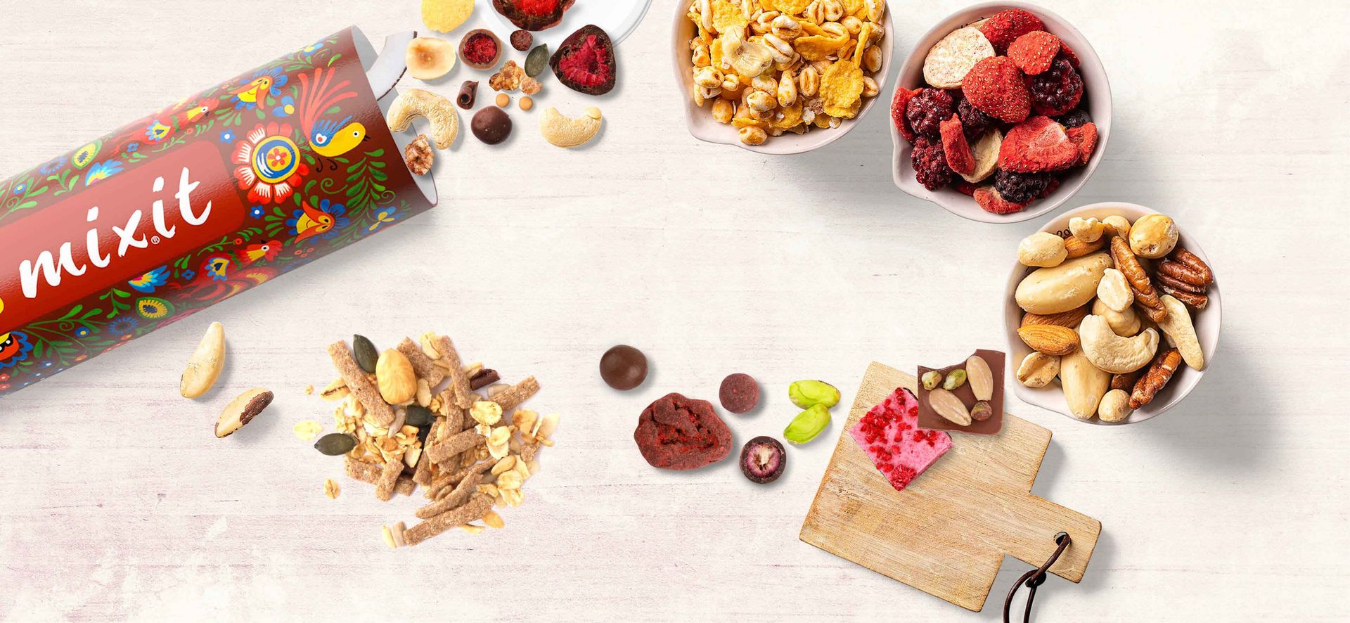 Mixit.cz: Kompletní nabídka jen u nás. Müsli, ovoce, čokoláda, oříšky ...